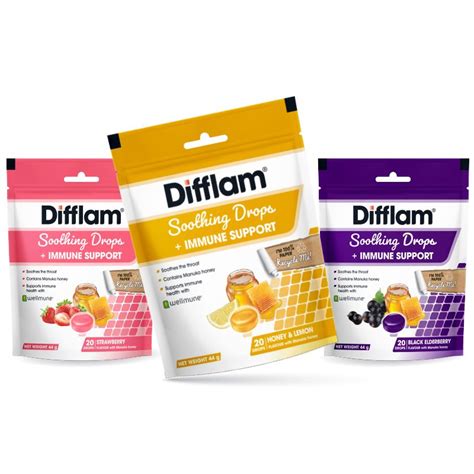Buy Difflam Soothing Drops Immune Support Honey And Lemon 42 Drops