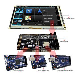 Serial SPI Arduino 7 TFT LCD Touch Shield RA8875 For Mega Due Uno