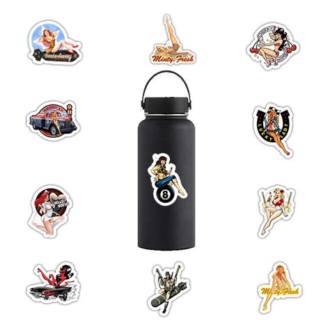 Пин Ап плакат девушка сексуальный косметический чемодан подтягивающая коробка Ноутбук Граффити