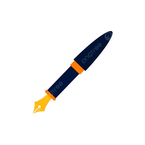 Pluma Estilográfica Tinta Escribir Aislado Png Vector Ilustración