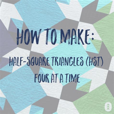 Tutorial How To Make HSTs Four At A Time Make Modern