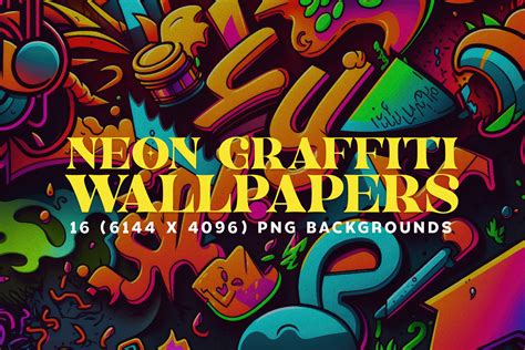 16 Neon Graffiti Wallpapers In 6k Graphic By Hipfonts · Creative Fabrica