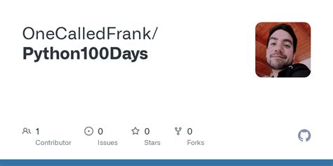 Github Onecalledfrankpython100days Github Onecalledfrankpython100days