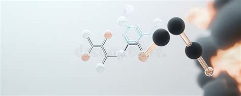 Molecular Structures With Vibrant Colors And Smoke Patterns Volatile Organic Compounds Stock