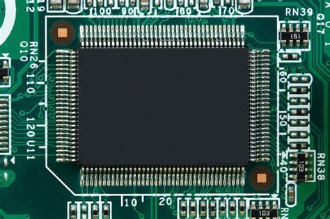 Premium Photo Microchip On The Electronic Board Mockup For Design Place For Text Copy Space