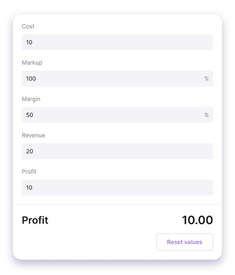 Markup Calculator Free Early