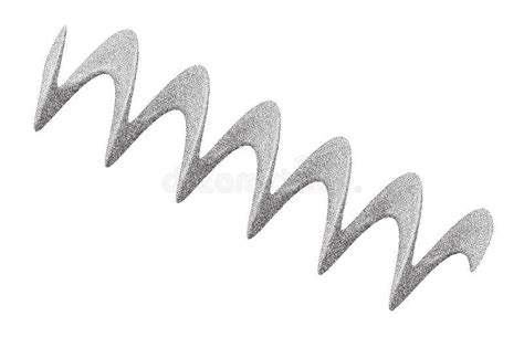 Grainy Spring With Noise Texture Dotted Stipple Curve Spiral Isolated On White Background Stock