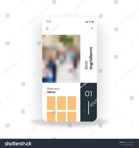 Restaurant Menu Ui Ux Gui Screen เวกเตอรสตอก ปลอดคาลขสทธ Shutterstock