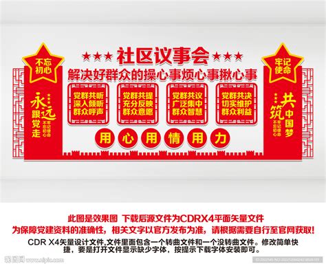 社区居民议事会设计图展板模板广告设计设计图库昵图网