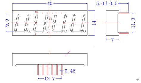 4 Digit Led Seven Segment Display For Led Counter Showing