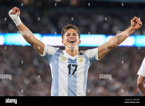 Argentinas Giuliano Simeone Celebrates Scoring His Sides Fourth Goal