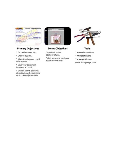 Primary Objective Template Docx