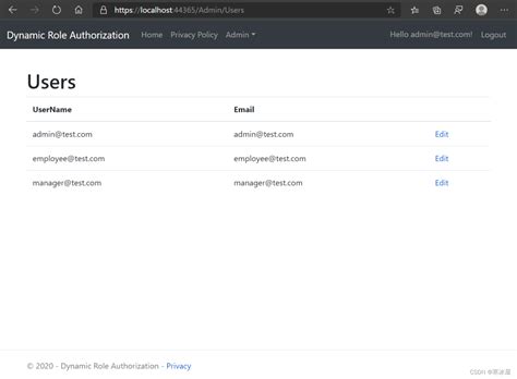 Mvc Net Core基于动态角色的授权c 基于角色的授权 Csdn博客