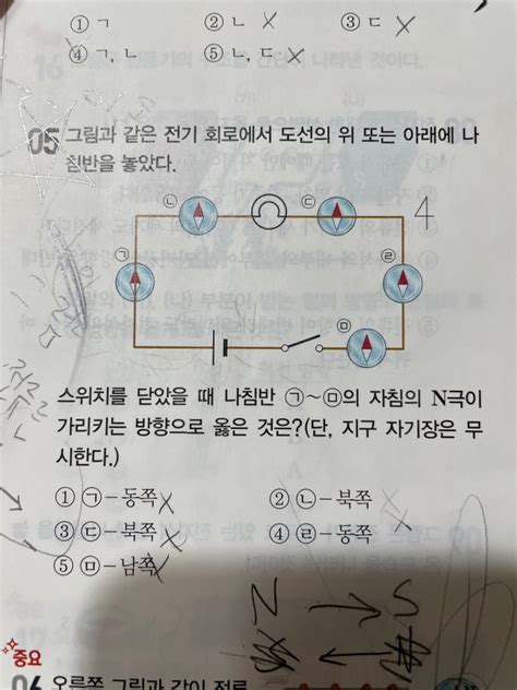 중2 과학 전류 나침반 전기회로 지식in