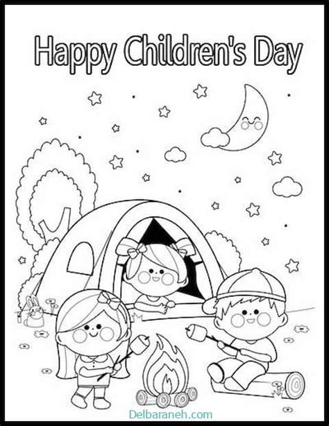 رنگ آمیزی روز جهانی کودک 70 کاربرگ نقاشی رنگ نشده با موضوع روز جهانی