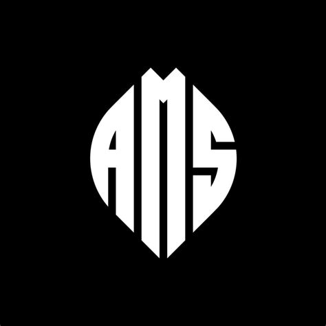 Ams Circle Letter Logo Design With Circle And Ellipse Shape Ams