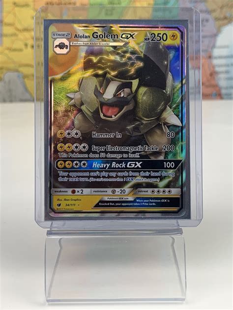 Pokemon Ex Cards Sell Alolan Golem Gx Full Art Holo Big Orbit