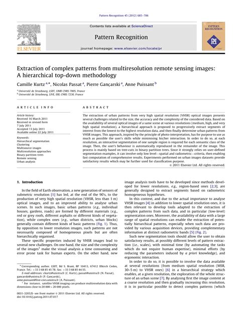 Pdf Hierarchical Segmentation Of Multiresolution Remote Sensing Images