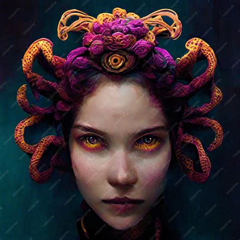 Premium Ai Image Medusa Monster Face Of The Gorgon Art Of Evil With