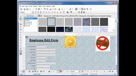 LibreOffice Base Filter And Background YouTube