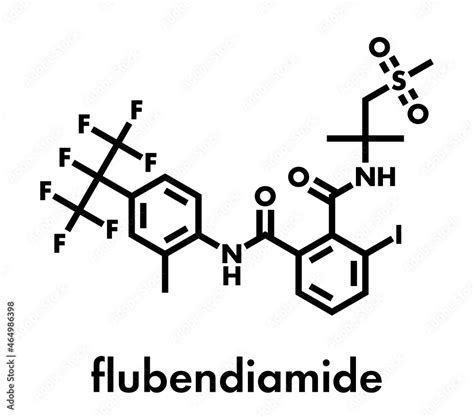 Flubendiamide Insecticide Molecule Ryanoid Class Skeletal Formula