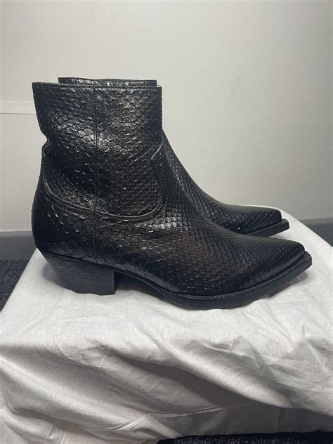 Saint Laurent Paris Saint Laurent Paris Lukas Python Opaque Boots Grailed