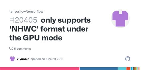 Only Supports Nhwc Format Under The Gpu Mode · Issue 20405 · Tensorflowtensorflow · Github