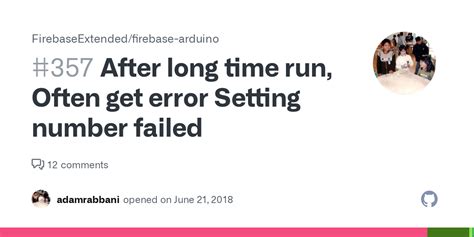 After Long Time Run Often Get Error Setting Number Failed Issue 357