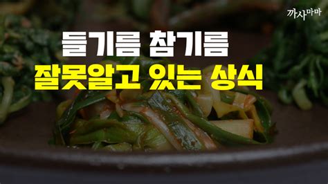 국산 생들기름 생참기름 내가 알고 있던 것과 전혀 다른 상식 네이버 Tv