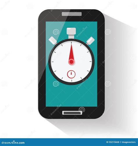 Smartphone Stopwatch Timer Stock Vector Illustration Of Minute 55215668