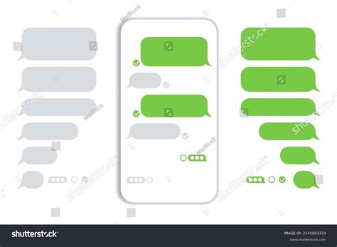 Message Bubbles Template Creating Dialogues On Stock Vector Royalty Free 2545883329 Shutterstock