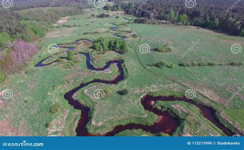 Black River Lada In The Area Of Bilgoraj Stock Footage Video Of