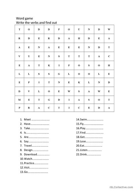 Game English Esl Worksheets Pdf And Doc