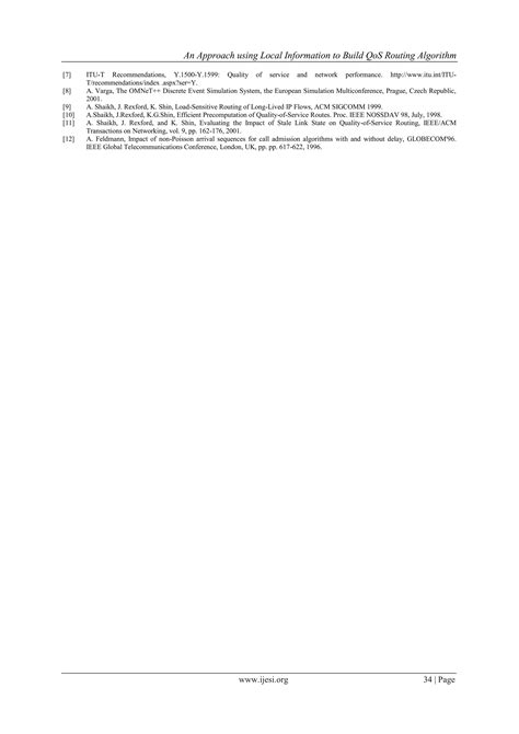 An Approach Using Local Information To Build Qos Routing Algorithm Pdf