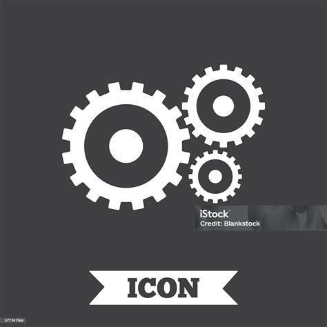 코그 설정 팻말 아이콘크기 Gear 기호까지 Cogwheel 기계 부분에 대한 스톡 벡터 아트 및 기타 이미지 기계 부분