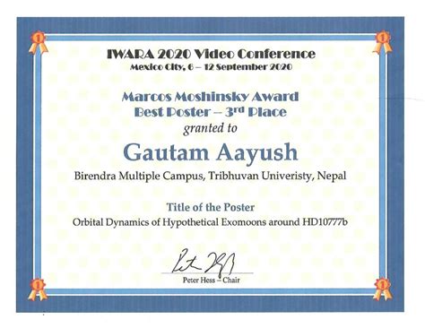 Aayush Gautam On Linkedin Delighted To Have Our Research Considered For The Marcos Moshinsky Third