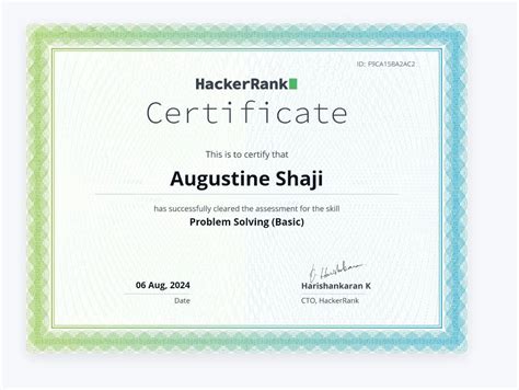 Excited To Share That Ive Successfully Cleared The Hackerrank Assessment For Problem Solving