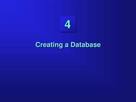 PPT Creating A Database PowerPoint Presentation Free Download ID