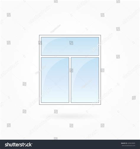 Window Frame Vector Illustration Twoleaved Square Vector De Stock Libre De Regalías 429029005