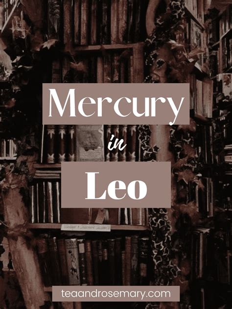 Mercury In Leo Tea And Rosemary