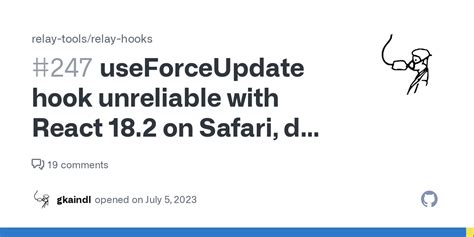 Useforceupdate Hook Unreliable With React 182 On Safari Due To Mounted Check Via Effect