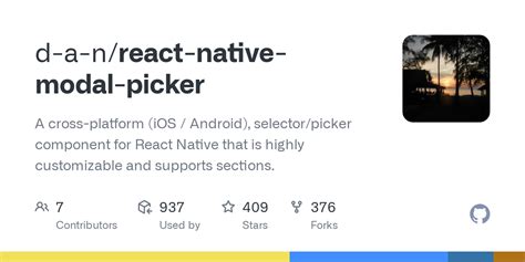 Github D A Nreact Native Modal Picker A Cross Platform Ios