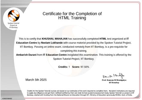 Html Webdevelopment Certification Iitbombay Spokentutorial