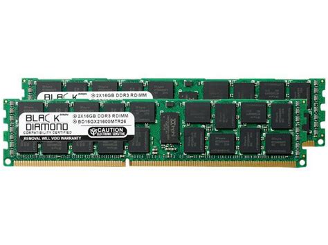 Black Diamond Server Memory 32gb 2 X 16gb 240 Pin Ddr3 Sdram Ecc Registered Ddr3 1600 Pc3