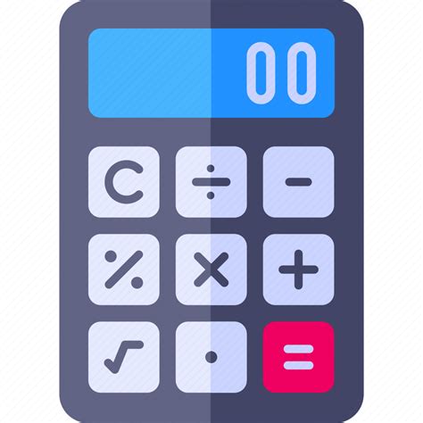 Calculator Mathematics Arithmetic Device Computation Numbers Digital Icon Download On