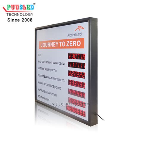 Custom Led Production Line Counter Display Red Color Digit Factory Led Display Product Board