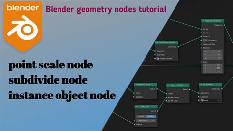 Point Scale Node Subdivide Node Instance Object Node Blender