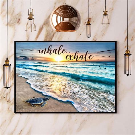 Turtle Beach Inhale Exhale Paper Poster No Frame Matte Wall Art Decor
