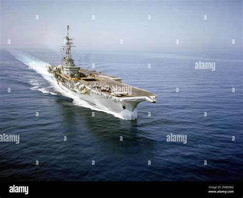 A Starboard Bow View Of The French Clemenceau Class Aircraft Carrier