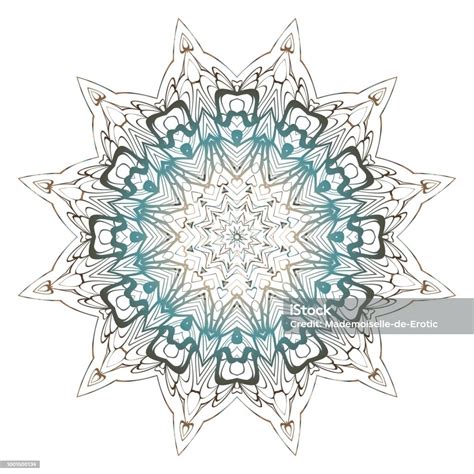 아름 다운 만다라입니다 빈티지 장식 요소입니다 손으로 그린 배경입니다 벡터 일러스트 레이 션 0명에 대한 스톡 벡터 아트 및 기타 이미지 Istock